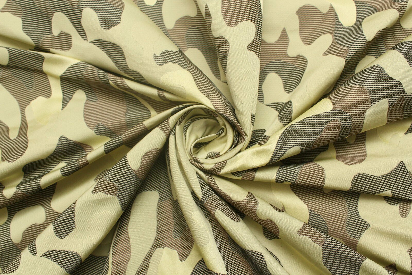 Ткань Жаккард Military Glamour желтовато-фисташковый с чёрным и бронзовым, ш146см, 0,5 м