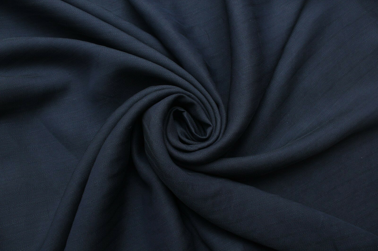 Ткань Лён костюмный серо-синий в ёлочку, ш146см, 0,5 м