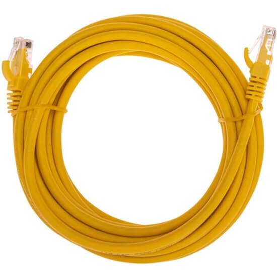 Патч-корд U/UTP Rexant cat 6, медь, LSZH (негорючий), 5 м, RJ45-RJ45, 26AWG, желтый
