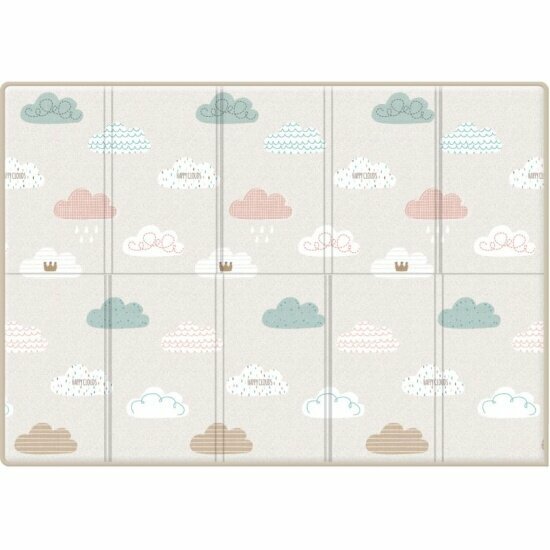 Развивающий коврик Parklon Sillky Portable Облачка, складной 140x200x1 см