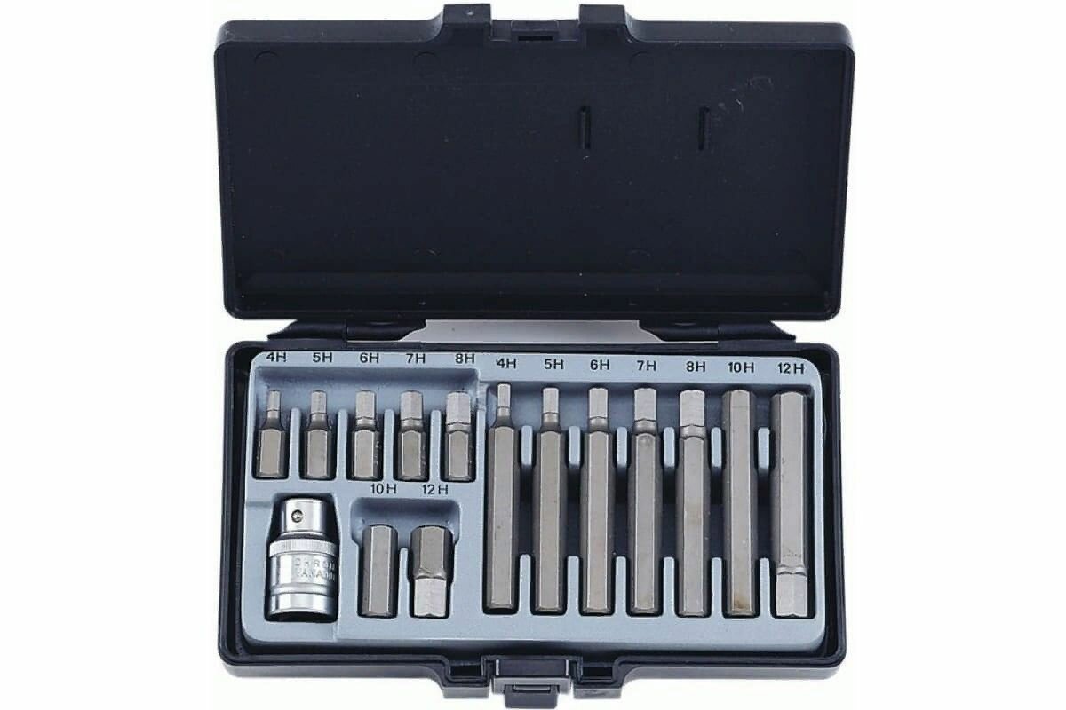 Набор шестигранных бит FORCE 4155 1/2" 15 предметов