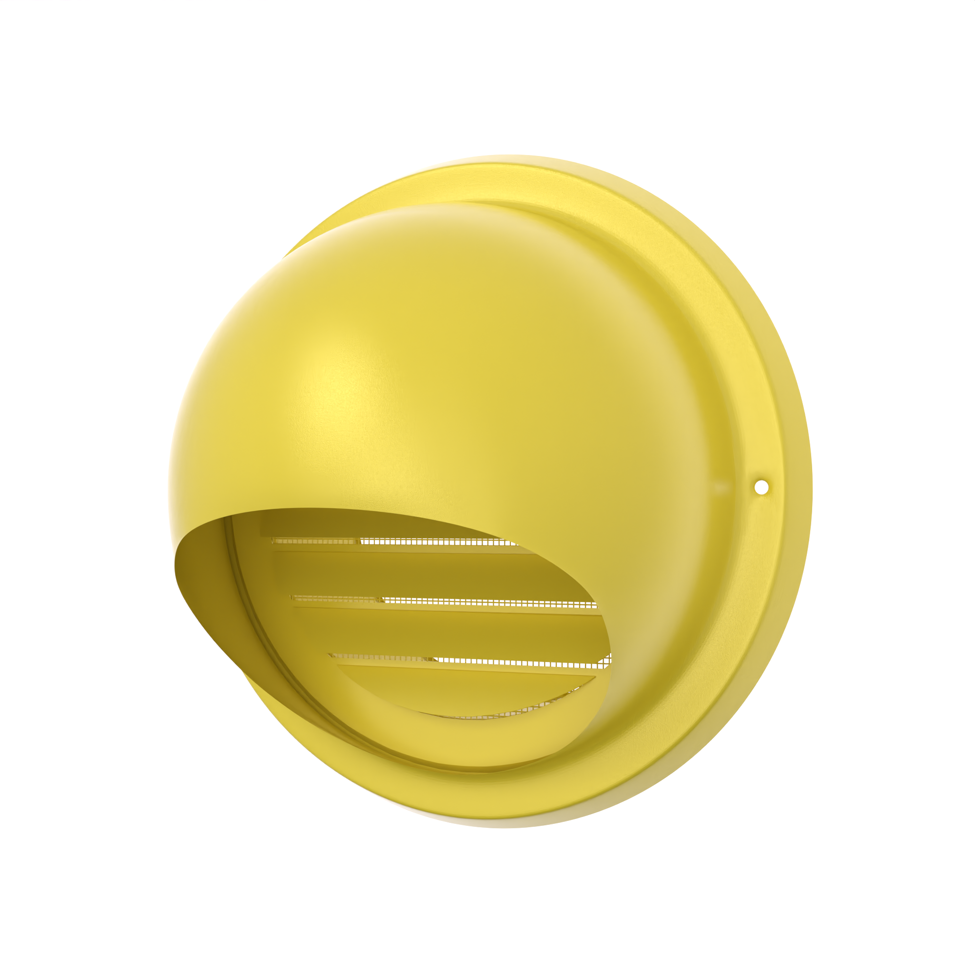 Выход стенной металлический D100 мм RAL1018 цинково-желтый матовый