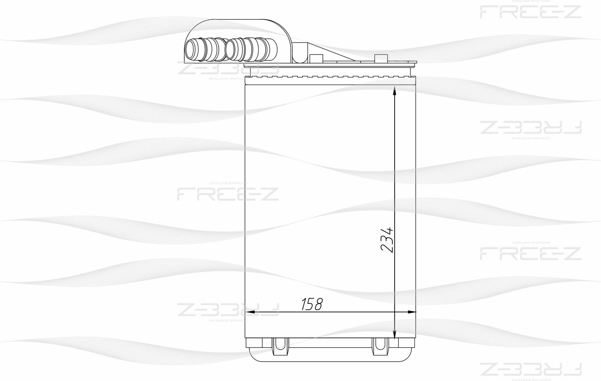 Радиатор отопителя для Рено Клио 2, ЛТ 2, Ван 2, Талия 1 KW0246 FREE-Z
