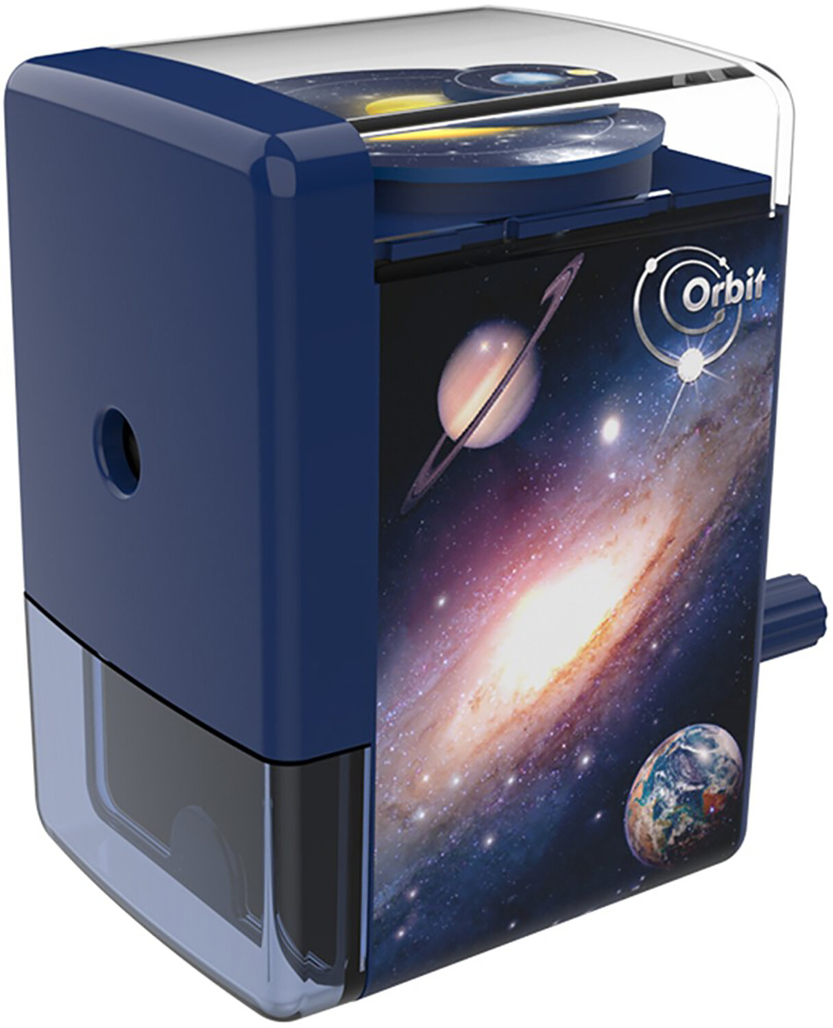 Точилка для карандашей механическая "Orbit" (1 отверстие, синяя) (ER10104)