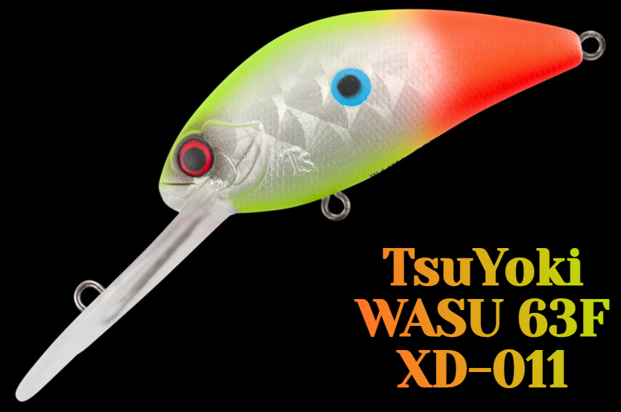 Воблер TsuYoki WASU 63F, плавающий, длина 63мм, вес 13гр, заглубление 2,8-5,5м, цвет XD-011