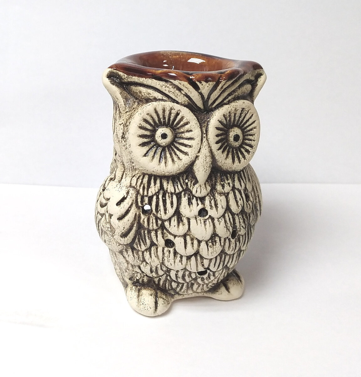 Аромалампа совенок Ж-07 (керамика, шликер, 10,5 см.), 1 шт.