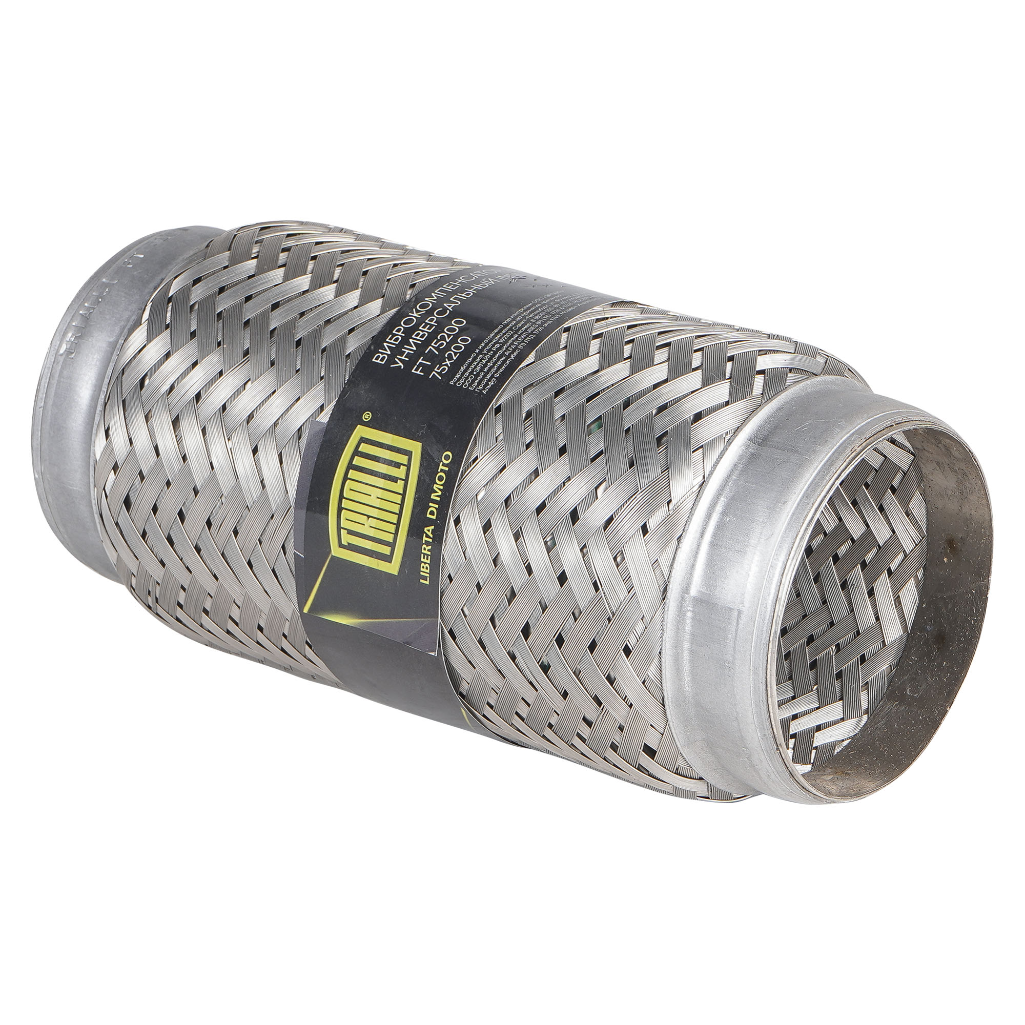 TRIALLI ft-75200 (75200 / 75X200) виброкомпенсатор вых. трубы (гофра) 75x200 innerbraid (нерж. сталь) (ft 75200