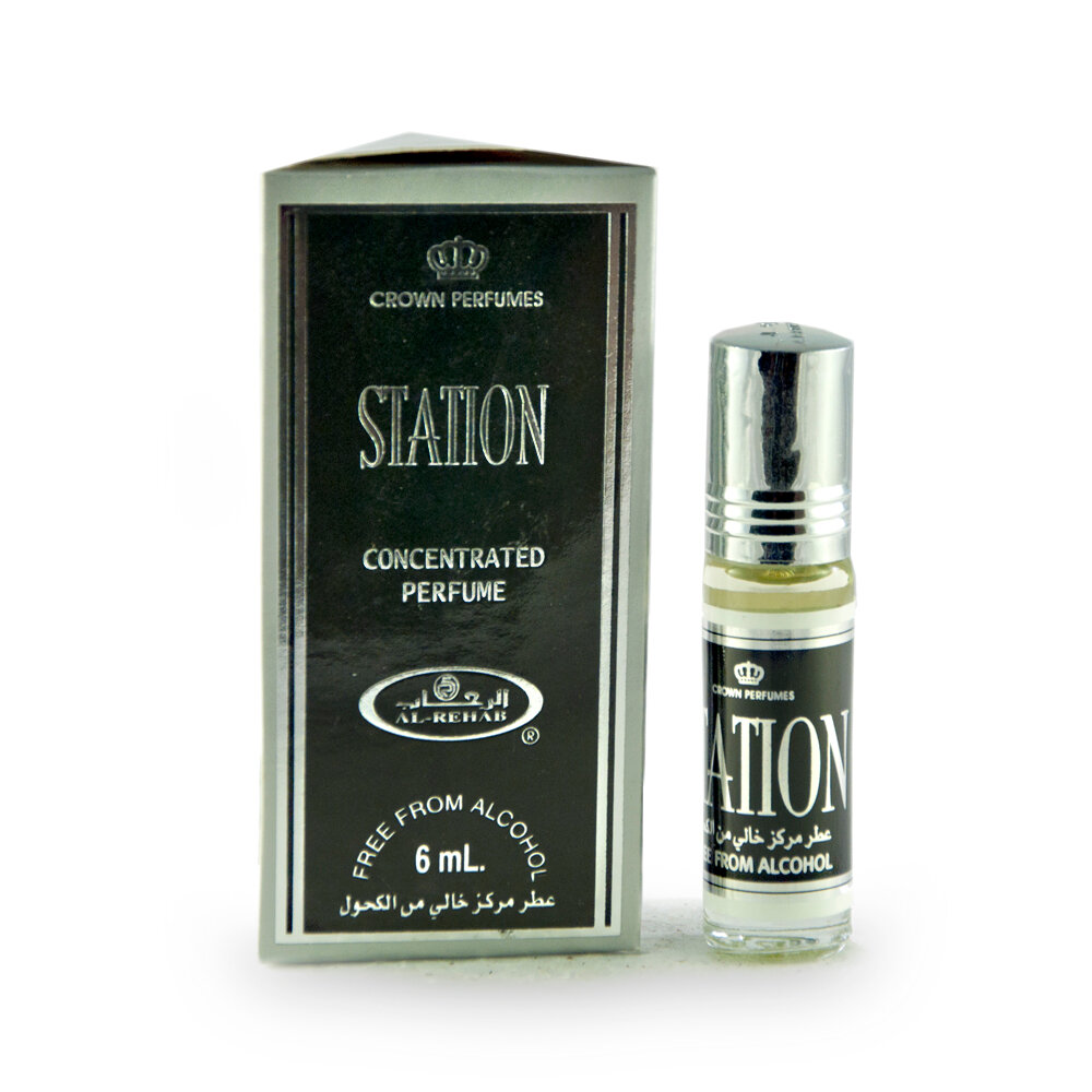 Al-Rehab Concentrated Perfume STATION (Мужские масляные арабские духи стэйшн Аль-Рехаб), 6 мл.