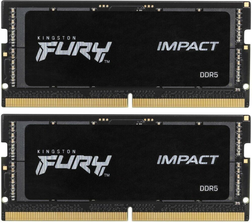 Оперативная память 32Gb DDR5 5600MHz Kingston Fury Impact SO-DIMM (2x16Gb KIT) (KF556S40IBK2-32)
