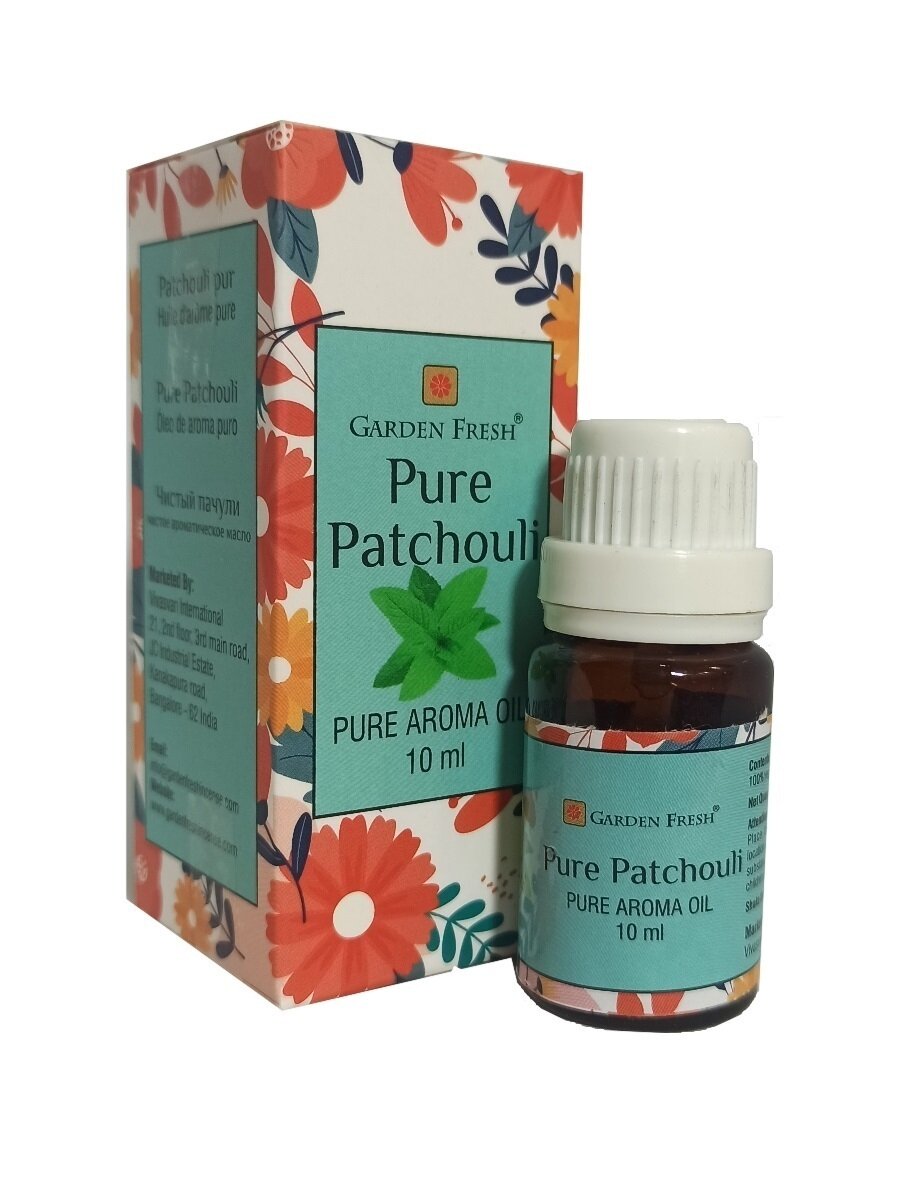 PURE PATCHOULI Pure Aroma Oil, Garden Fresh (чистый пачули, чистое ароматическое масло, Гарден Фреш), 10 мл.