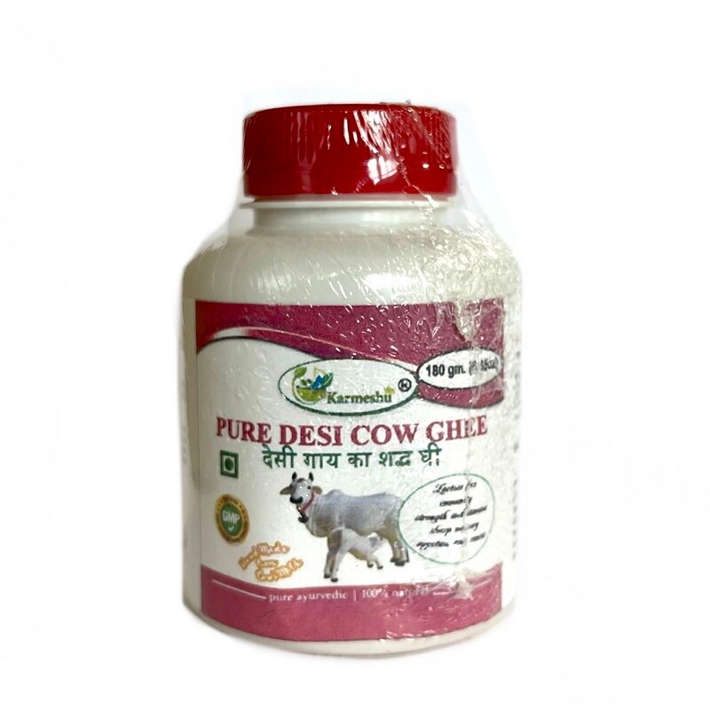 PURE DESI COW GHEE, Karmeshu (чистое топлёное масло ГХИ, индийской коровы, Кармешу), 180 г.