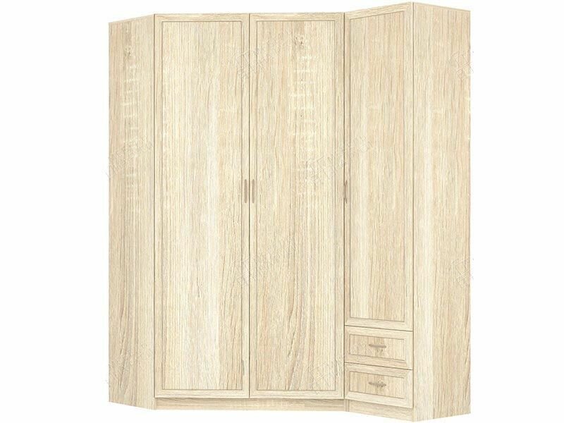 Шкаф угловой для одежды "Наполеон 12.4" 110/160х220х45, дуб сонома
