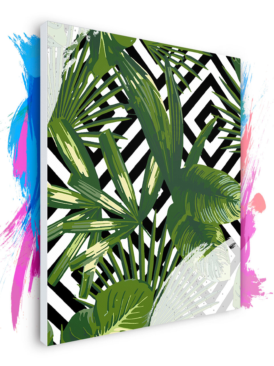 Картина по номерам на холсте Тропический принт, 40 х 50 см