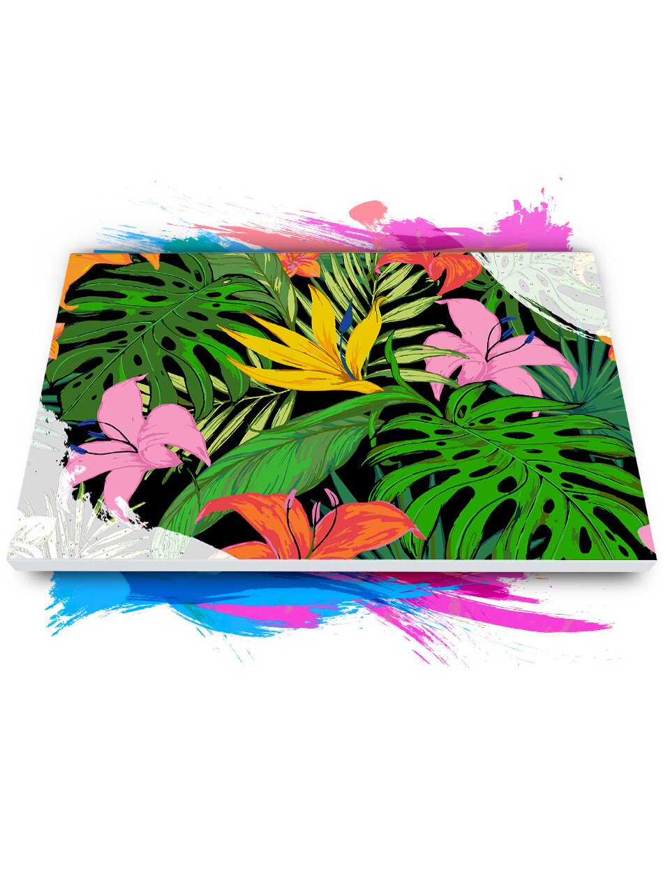 Картина по номерам на холсте Композиция с монстерой, 80 х 120 см