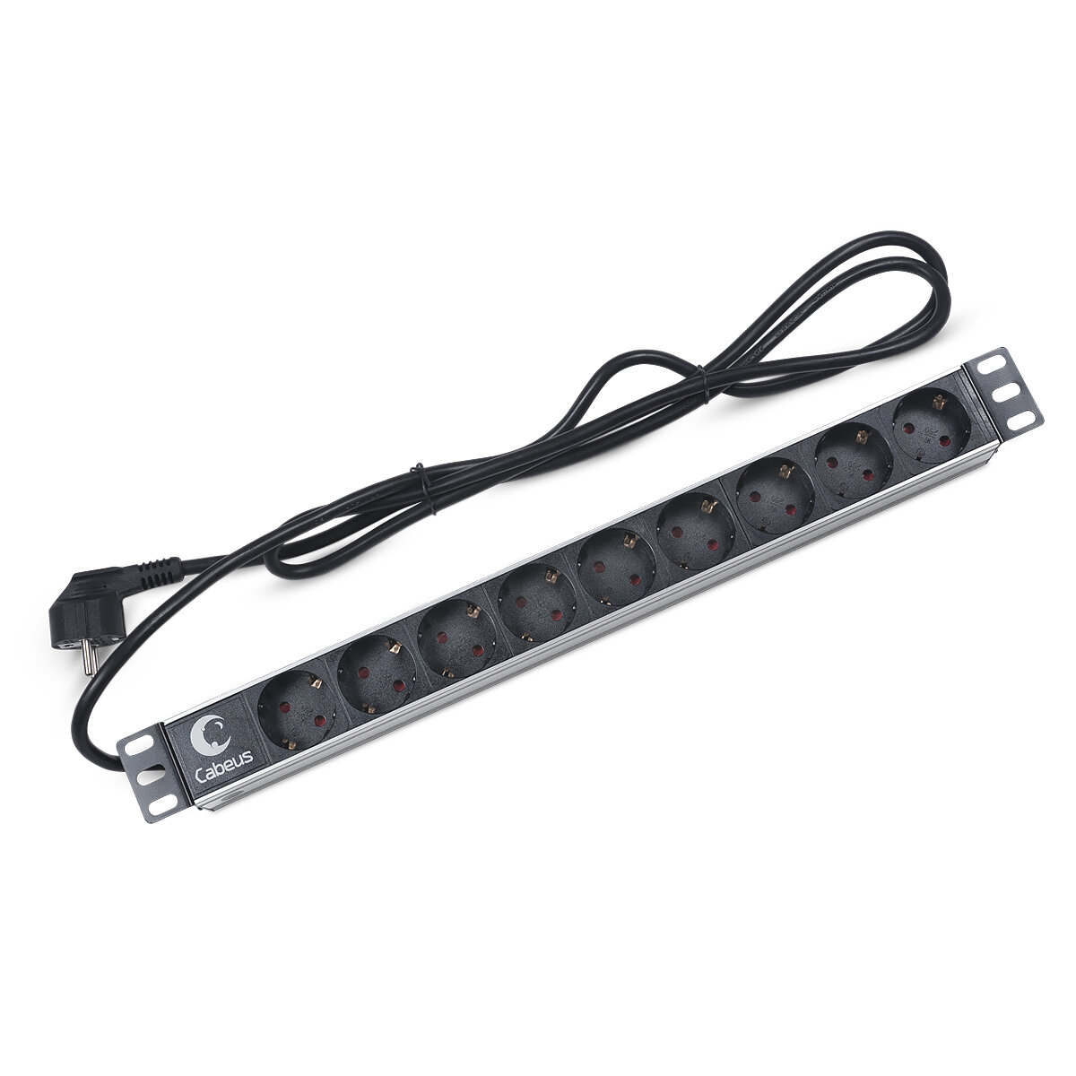 ABC Серверный аксессуар - блок розеток для 19 шкафа Cabeus PDU-9P-2EU, 1U, 9 розеток, 16A, вилка Shuko (2.0м)