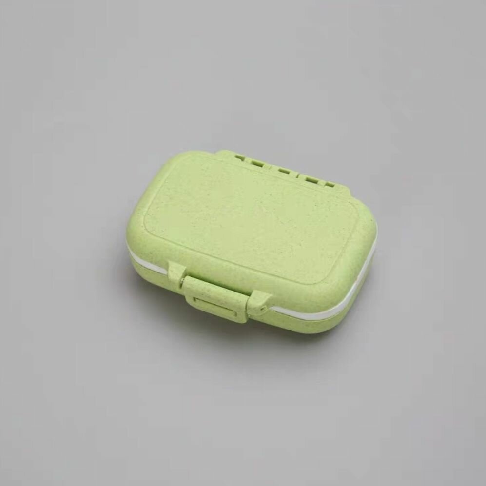 Таблетница мини коробочка 3 дня, зеленая