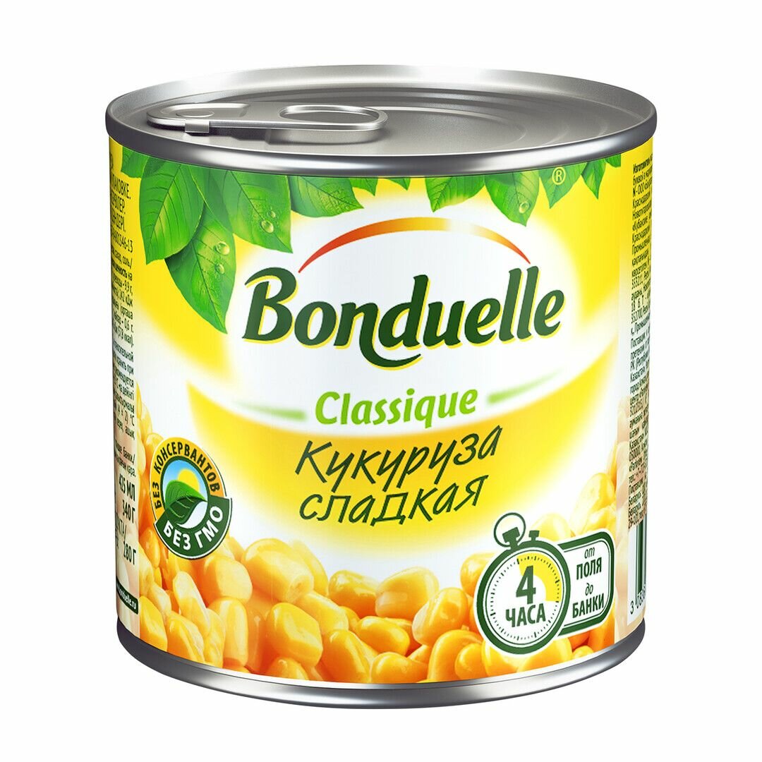 Кукуруза Bonduelle сладкая в зернах 340 г x 3 упаковки