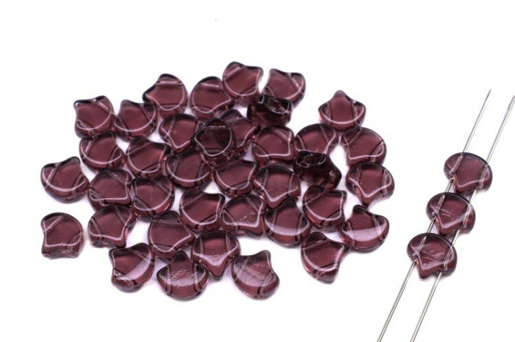 Бусины GINKO 7,5х7,5мм, отверстие 0,8мм, цвет 20060 аметист прозрачный, 710-070, 10г (около 40шт)