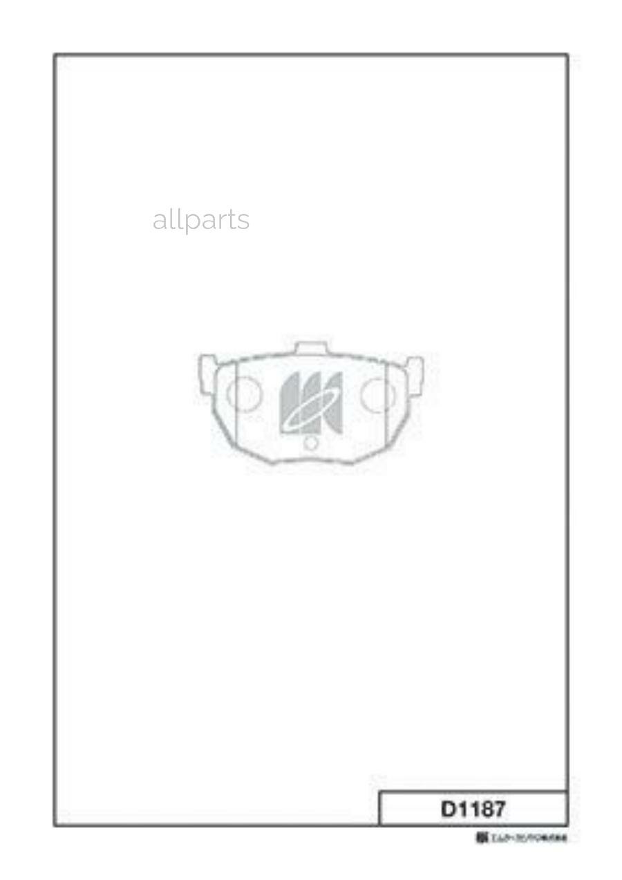 KASHIYAMA D1187 Колодки тормозные, задние