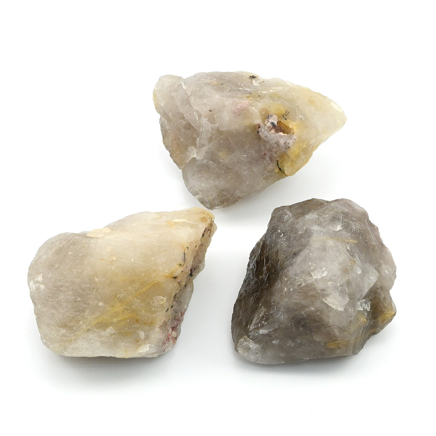 Минерал дымчатый кварц с включением волосатика 65*45*37мм, 138-160г .