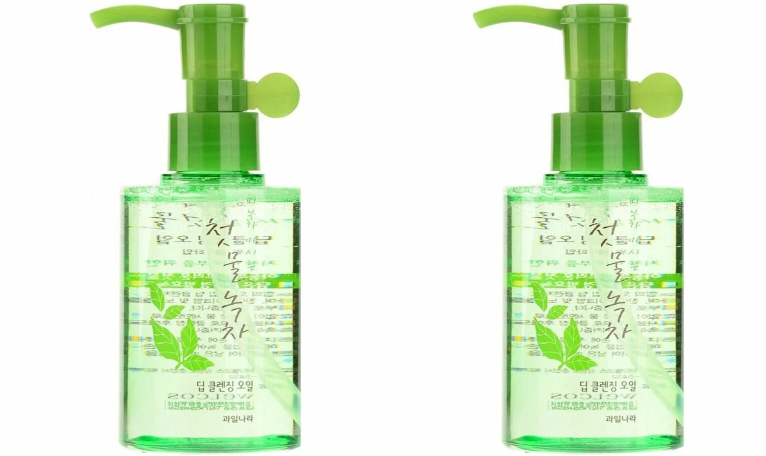 WELCOS Масло для лица очищающее Green Tea Deep Cleansing Oil, 170 мл, 2 шт