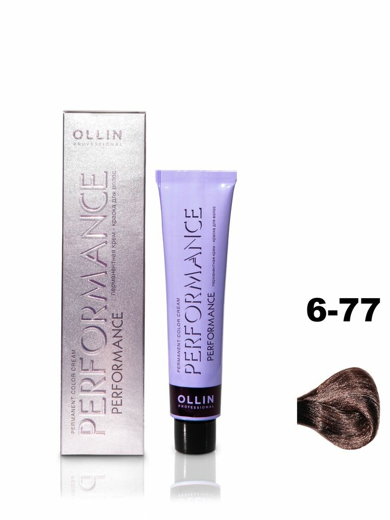 Ollin Performance крем-краска для волос 6/77 темно-русый интенсивно-коричневый 60мл