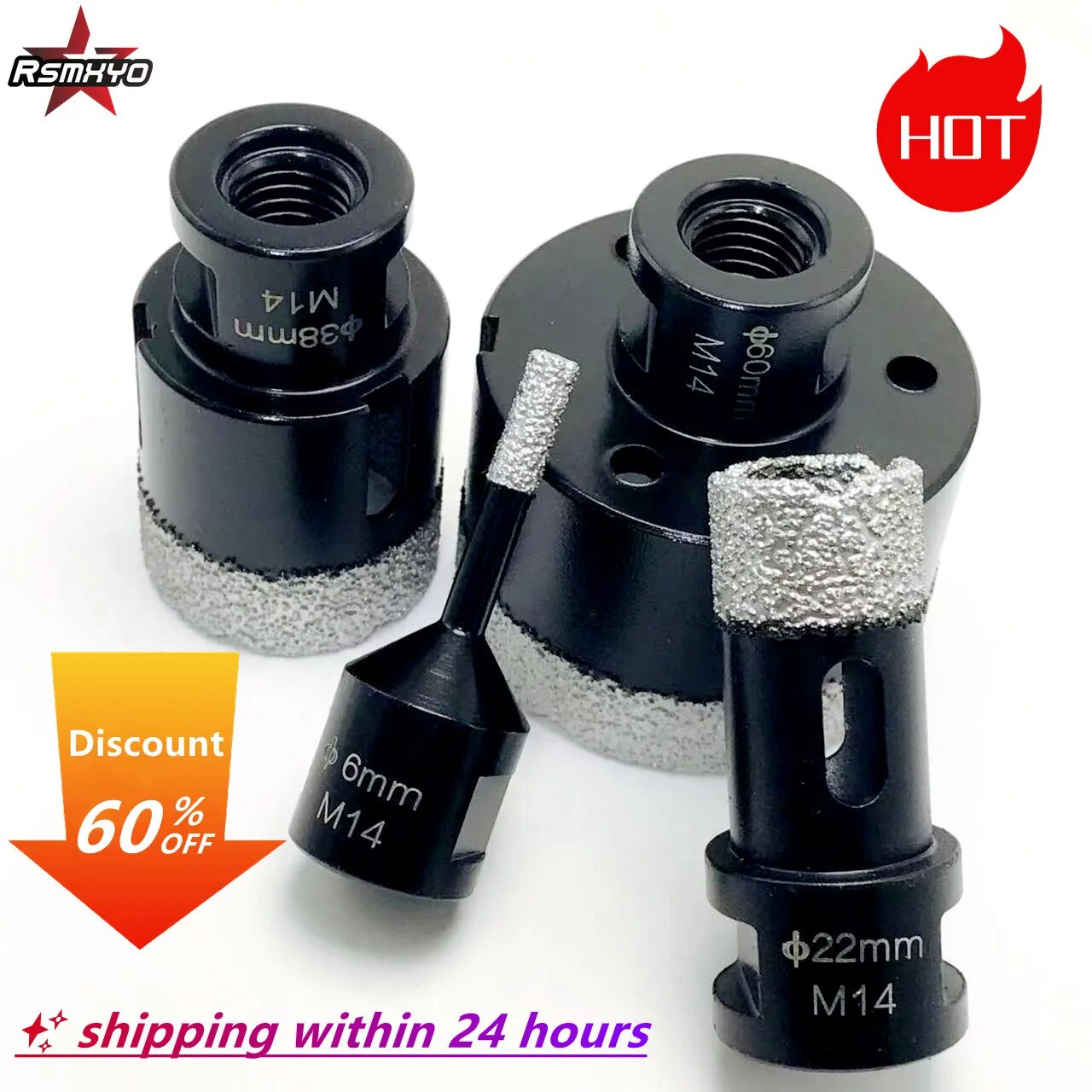 RSMXYO Алмазное сверло для плитки 6-100 мм 20 мм