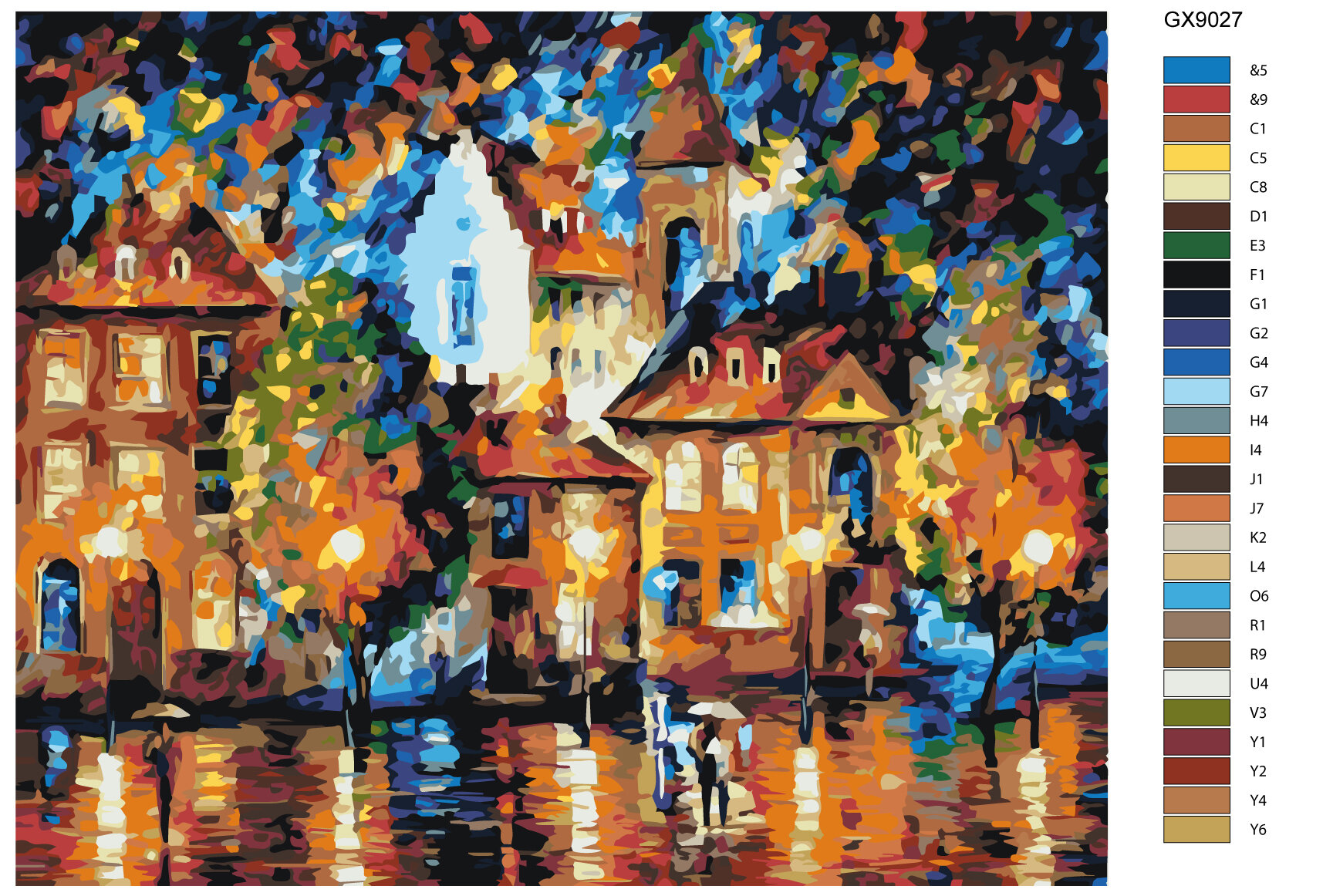 Картина по номерам "Люксембург. Ночь" Леонид Афремов GX9027 40x50