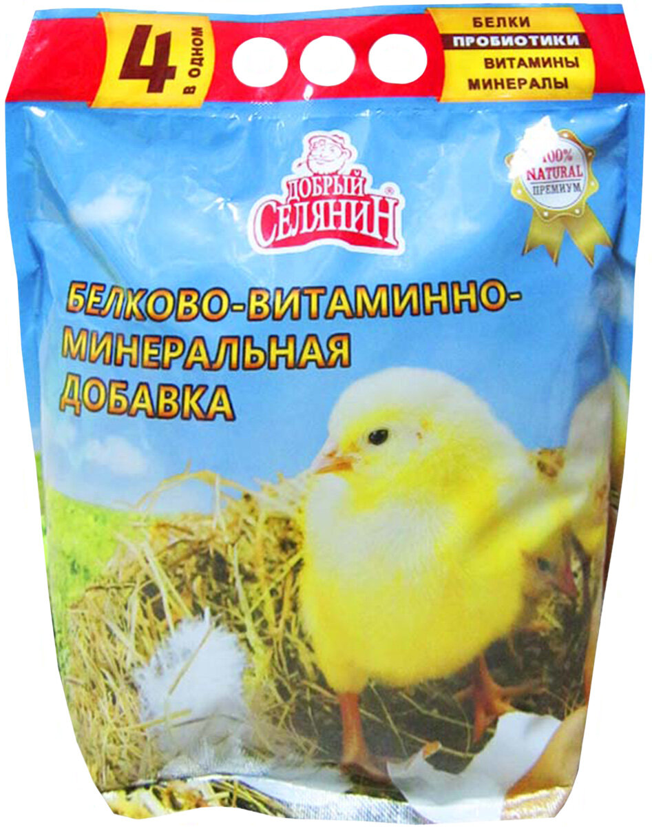 Добавка белково-витаминно-минеральная с пробиотиком для молодняка домашней птицы Добрый Селянин (1,7 кг)