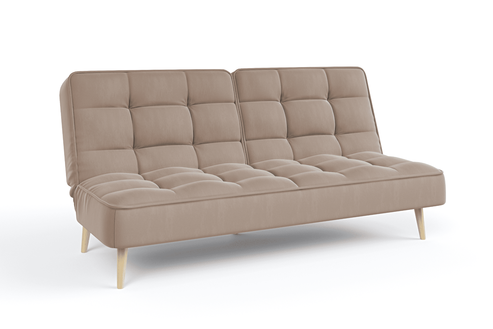 Диван раскладной клик-кляк, Флоки в цвете бежевый (Велутто 22)