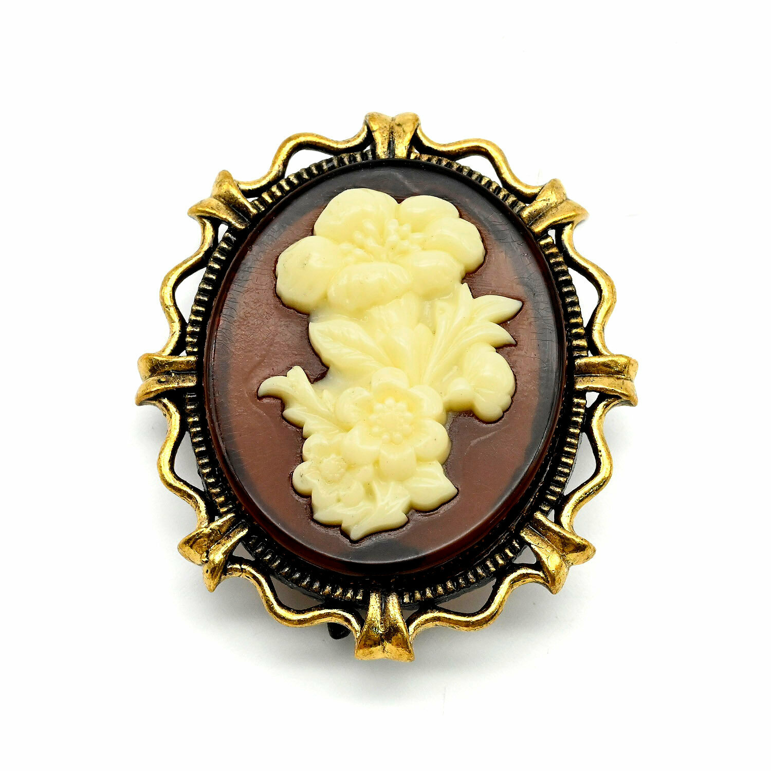 Брошь, янтарь