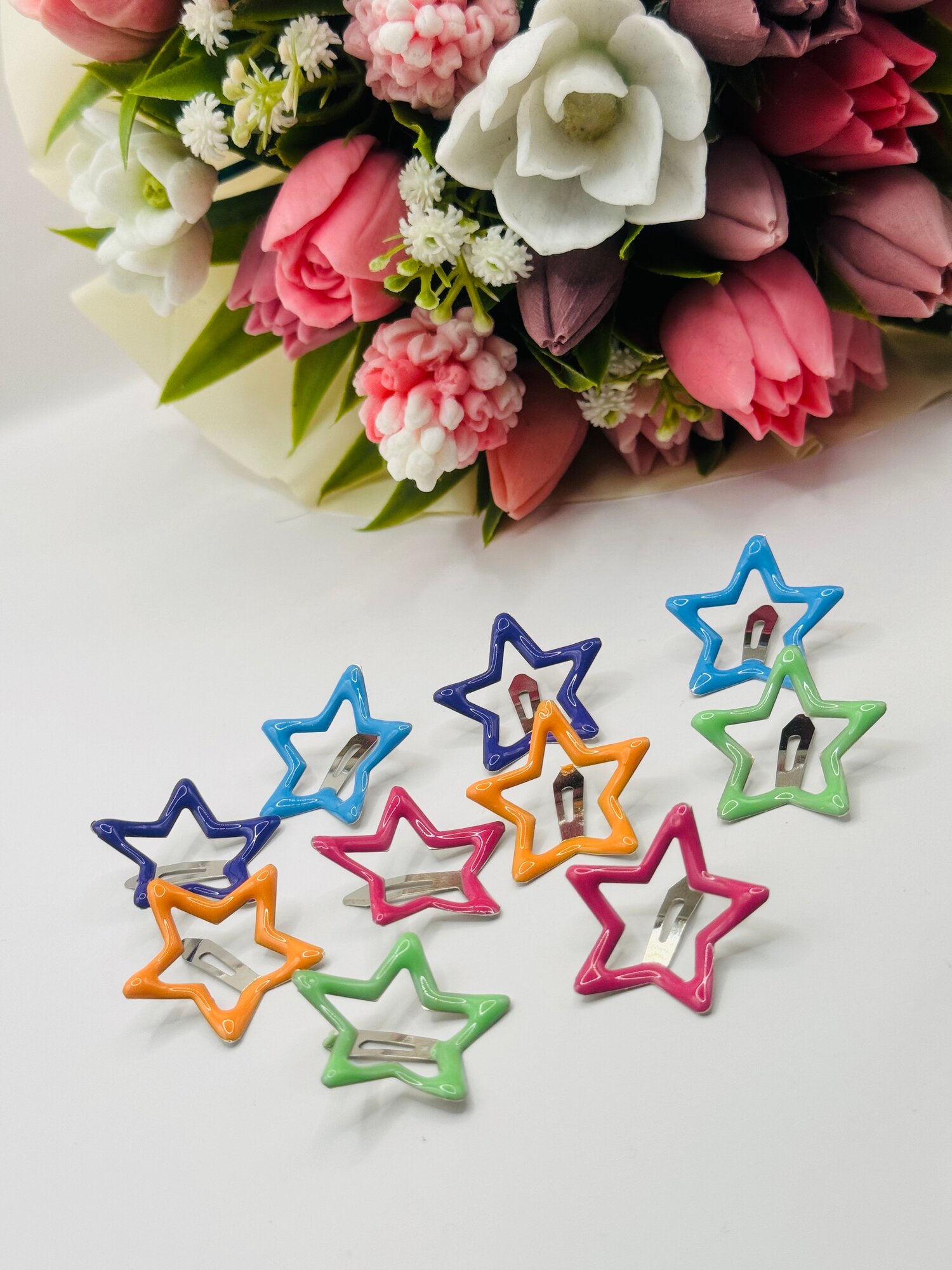 Комплект заколок "Звездочки" для девочек -10шт.
