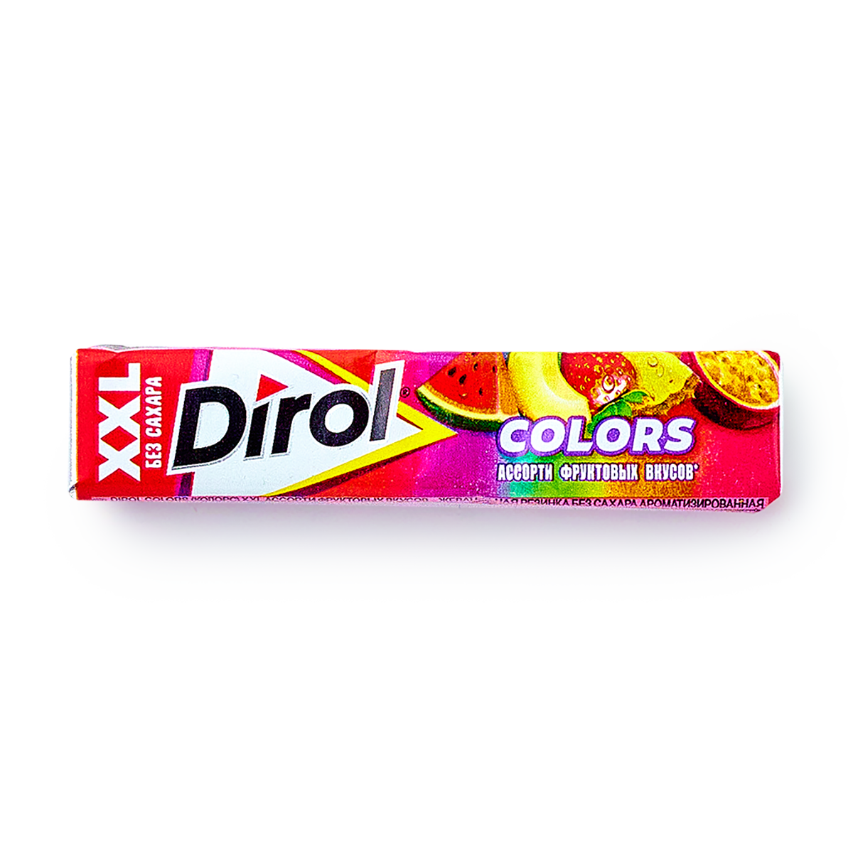 Жевательная резинка Dirol Colors XXL ассорти фруктовых вкусов