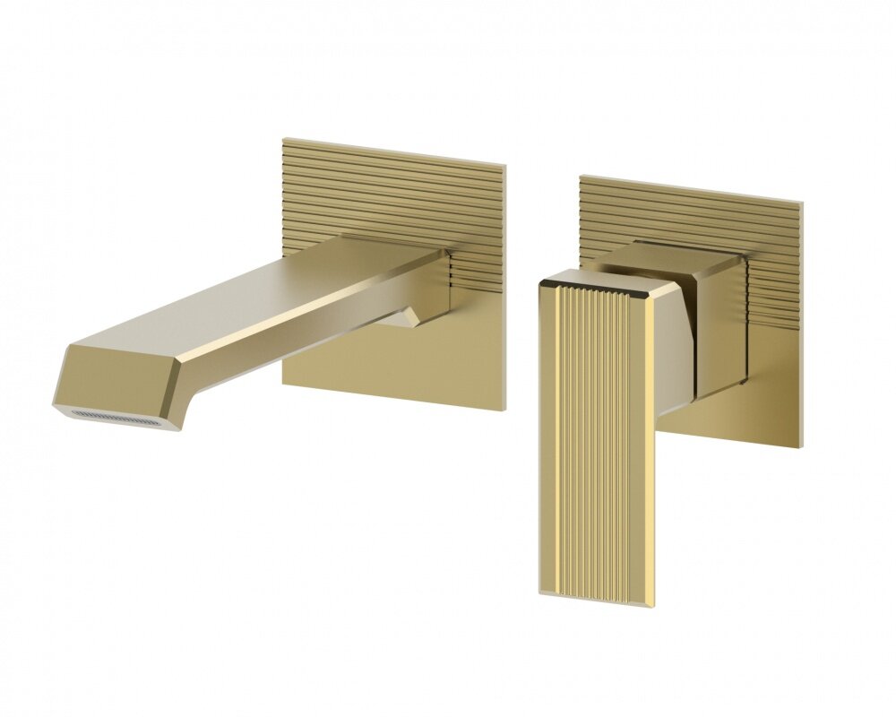 Встраиваемый смеситель для раковины Vieir V443513-S матовое золото