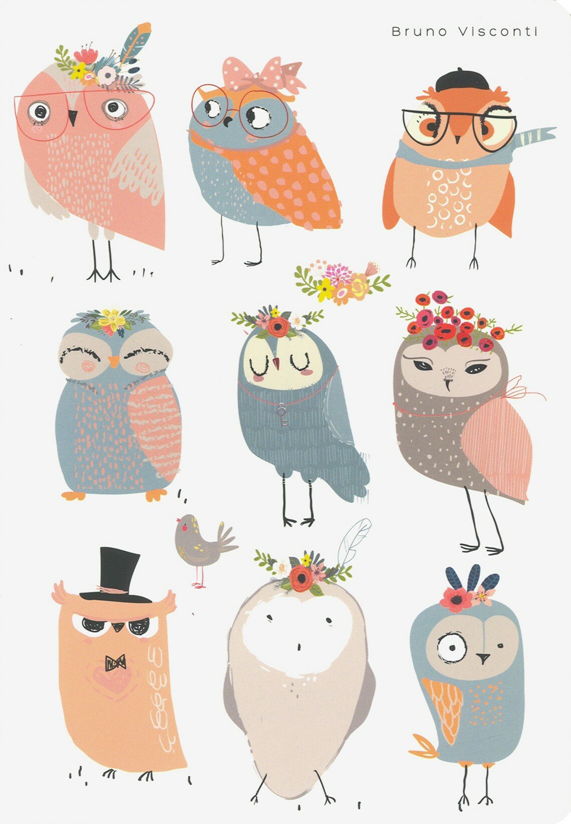 Тетрадь общая "Cute Owles" (40 листов, 147х210 мм, клетка) (7-40-001/115)