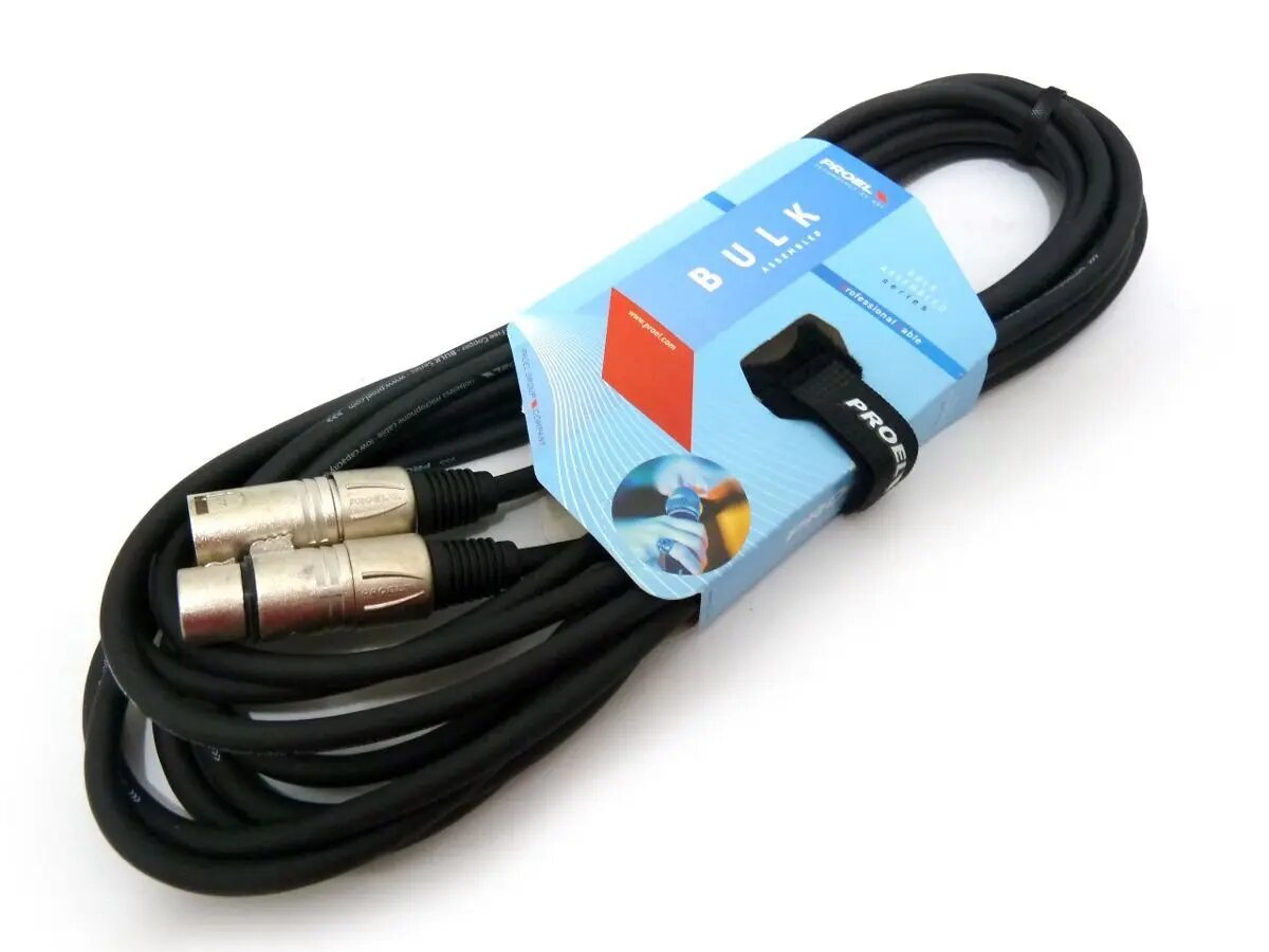 Микрофонный кабель Proel BULK250LU3 XLR (M) XLR (F), 3 м