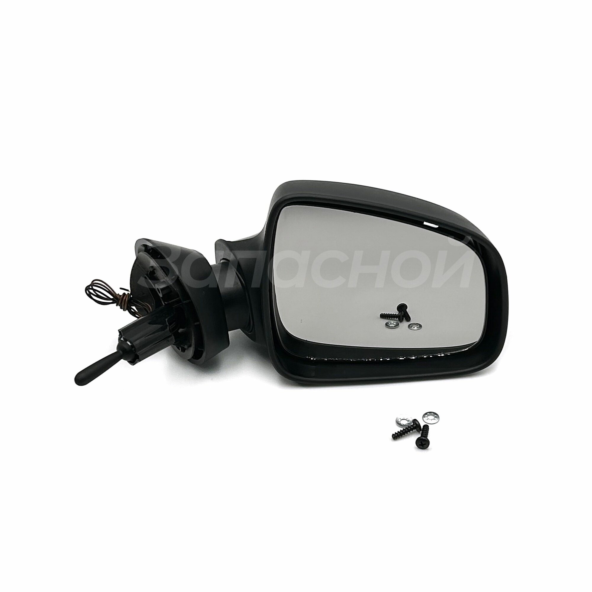 Зеркало заднего вида правое механическое с обогревом и съёмной облицовкой для а/м Lada Largus, Renault Logan I Рестайлинг, Sandero I, Duster I, Nissan Terrano III - Автоблик арт. R90.8201020 (110)