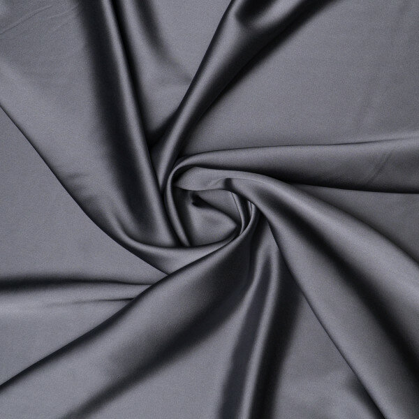 Атлас Ткани-100 Стальной, 100% Полиэстер, 4% эластан, 1х1.4 метра