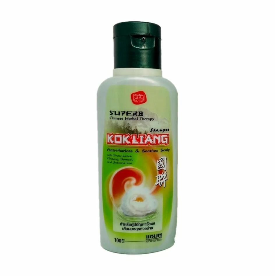 Шампунь Kokliang бессульфатный натуральный травяной против перхоти, 100 мл, Тайланд