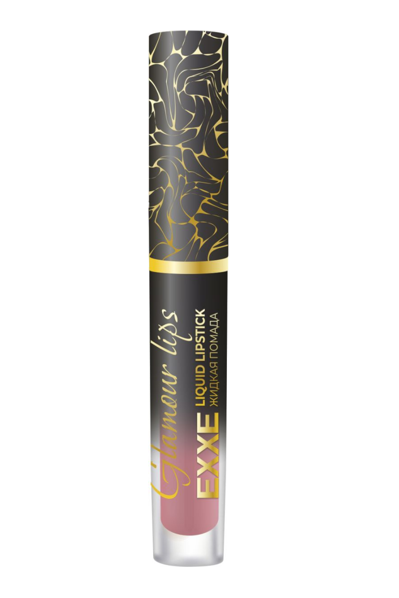 Губная помада жидкая EXXE Glamour lips 02 «Бархатный розовый» (3 мл)