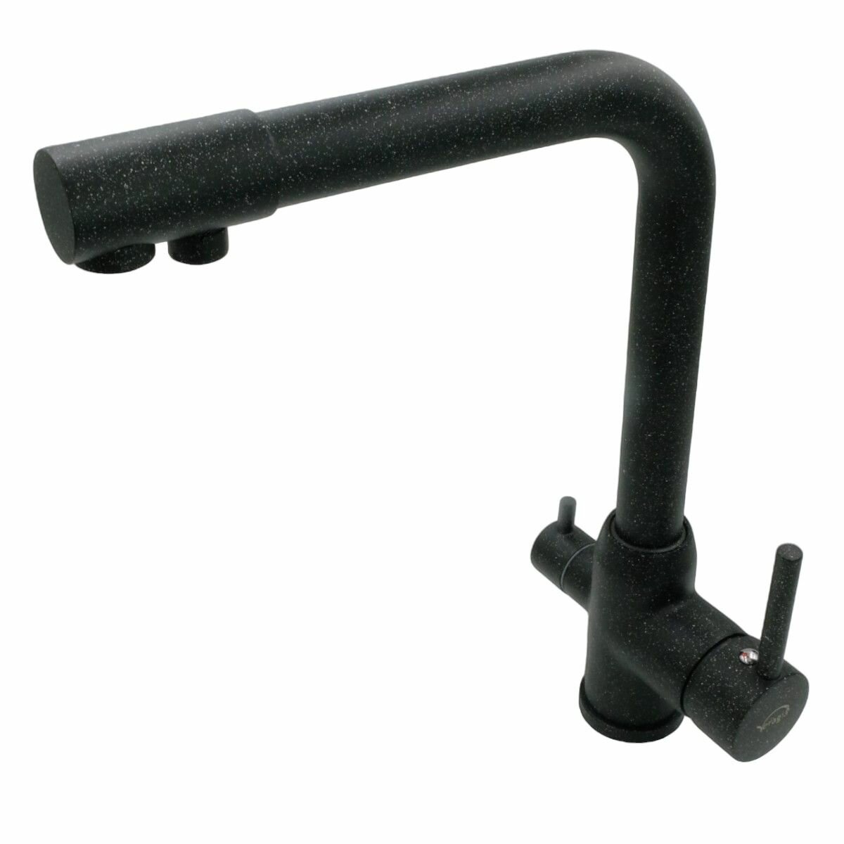 Смеситель для кухни совмещенный с краном для воды MILANO, черный камень