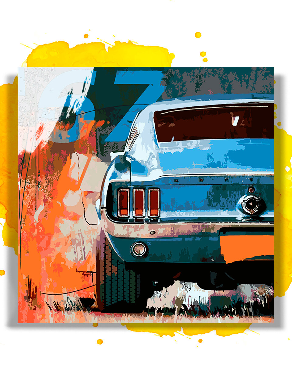 Картина по номерам на холсте Mustang, 40 х 40 см