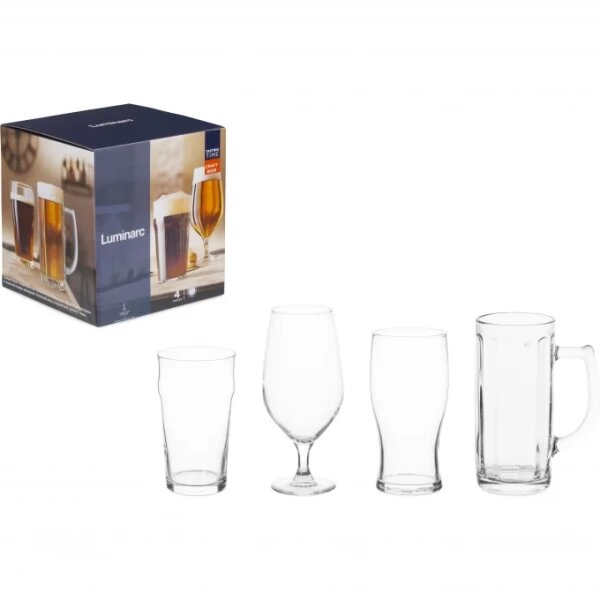 Набор стаканов время дегустаций крафт БИР без декора 4шт