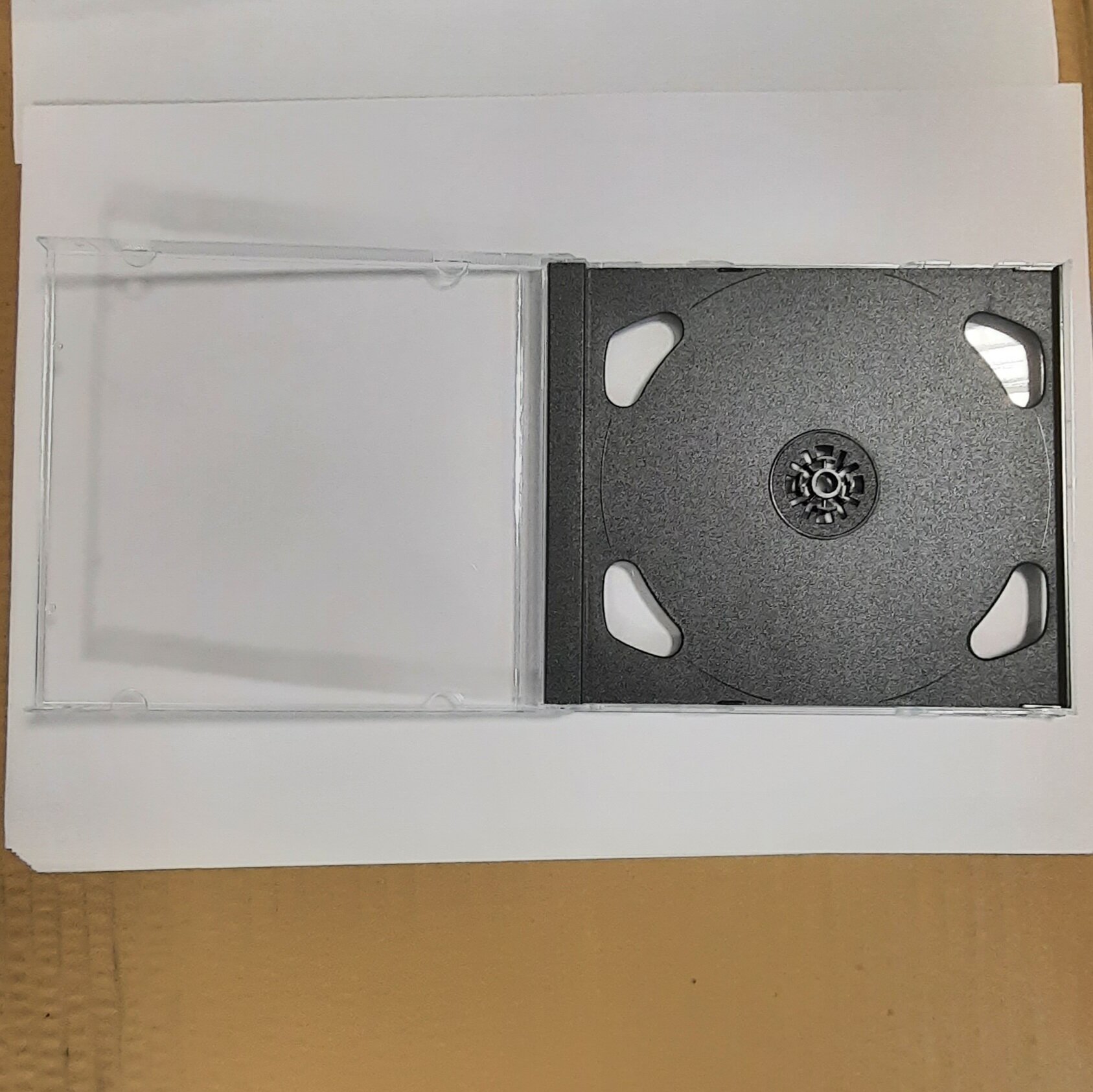 Футляр для 2 CD дисков, Jewel box на 2 диска c черный треем, 10 мм, упаковка 25 шт.