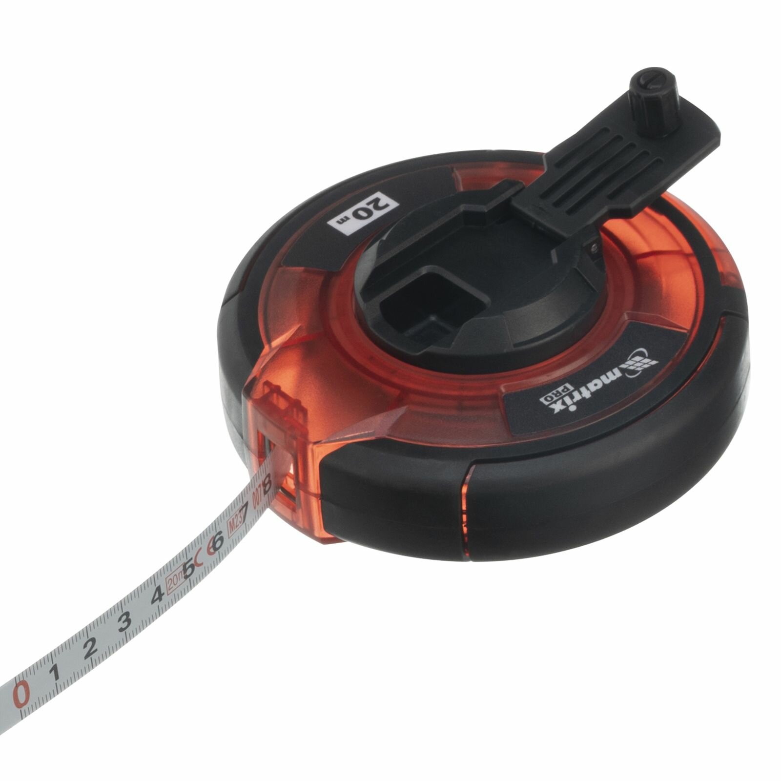 Лента мерная 20м геодезическая (MATRIX) /стальная лента, закры корпус, односторон. шкала арт. 31280/