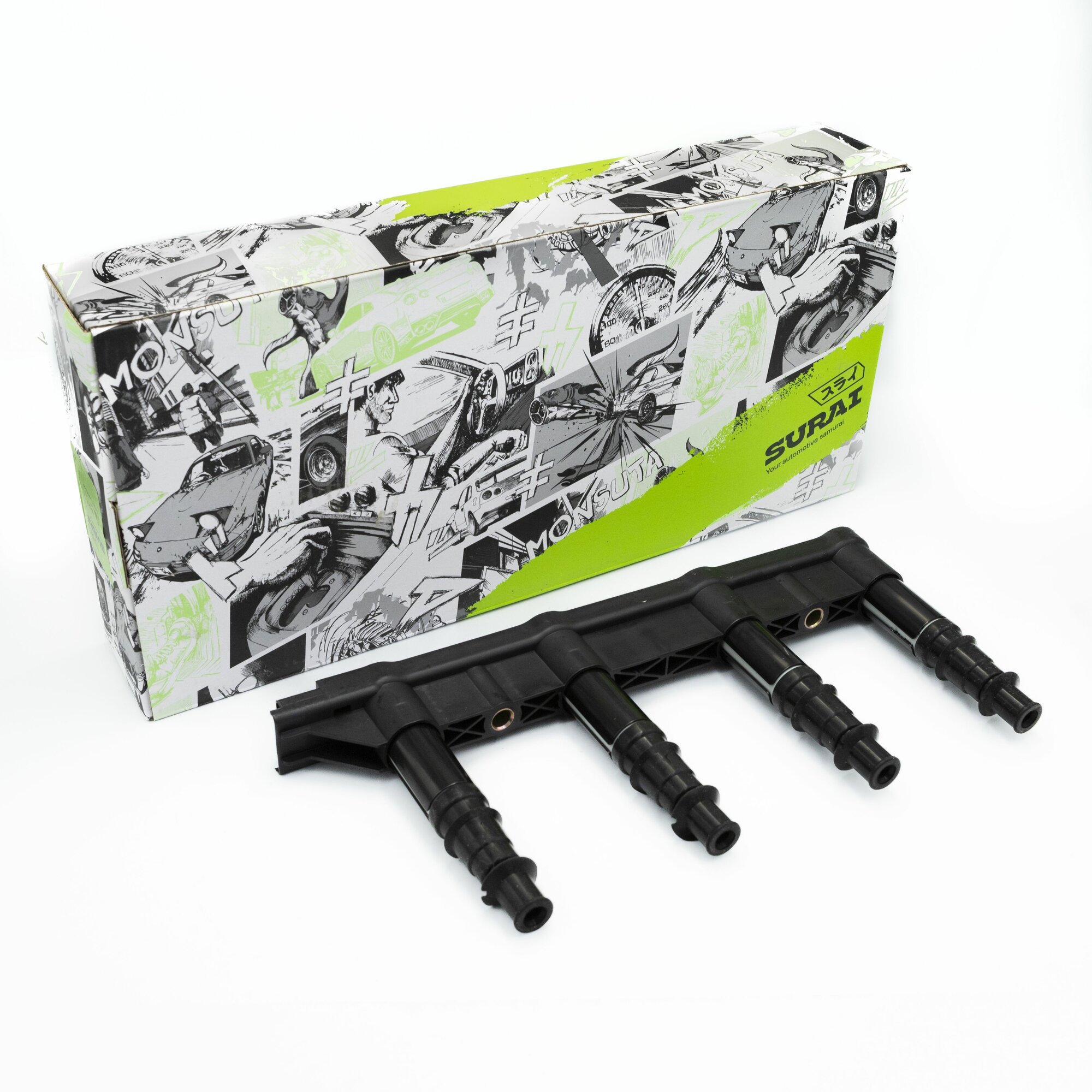 Катушка зажигания SURAI для Peugeot/Citroen 206 (98-)/207 (06-)/C2 (03-)/C3 (02-) KFW 1.4i SRS 70745 (аналог 597085)