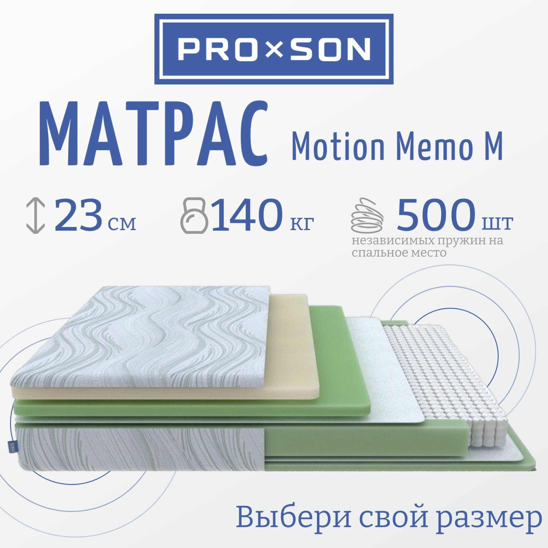 Матрас анатомический 80х200, Средней жесткости на основе независимого пружинного блока