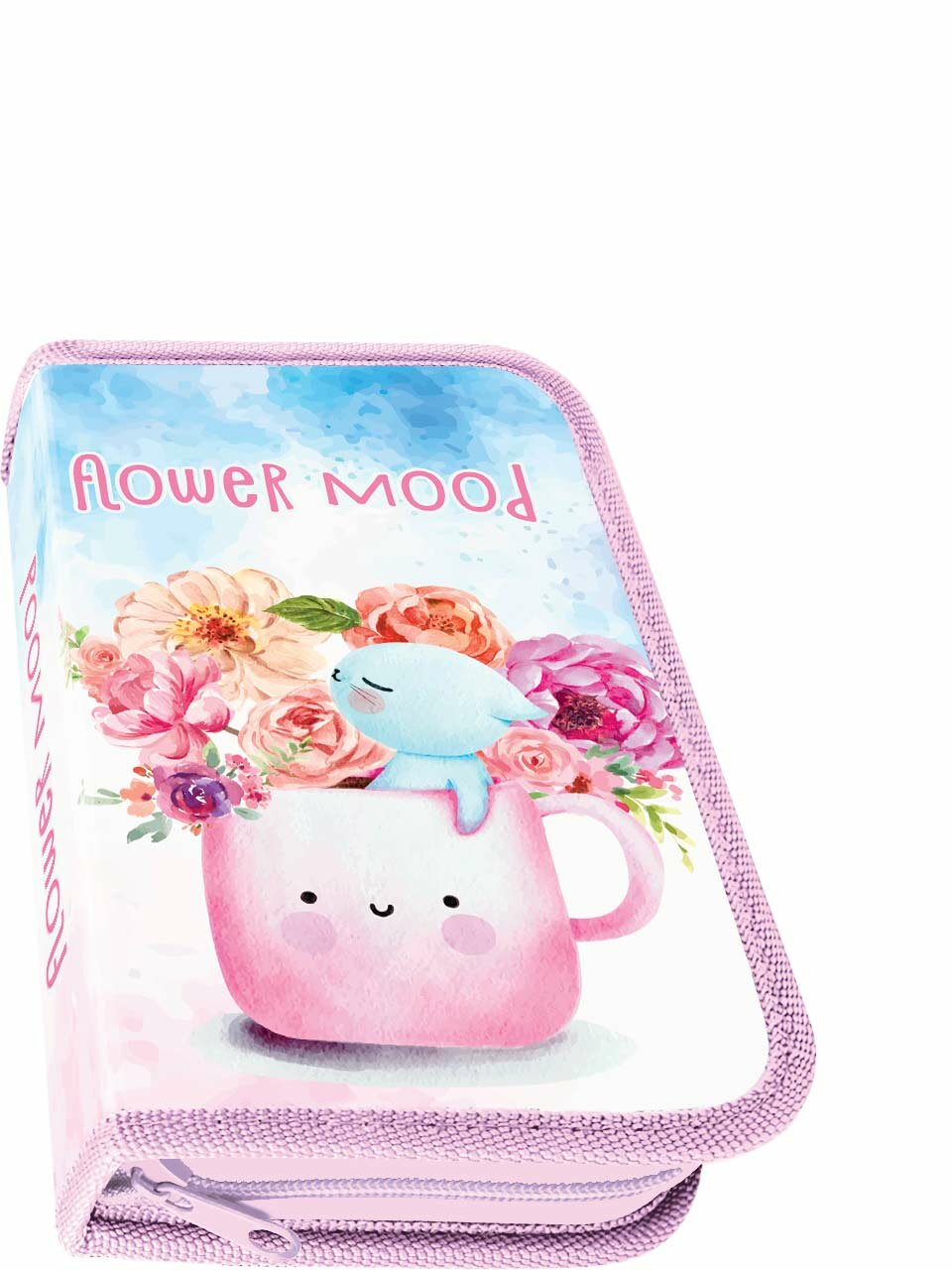 Пенал односекционный SOFT ПО-021, нежный букет