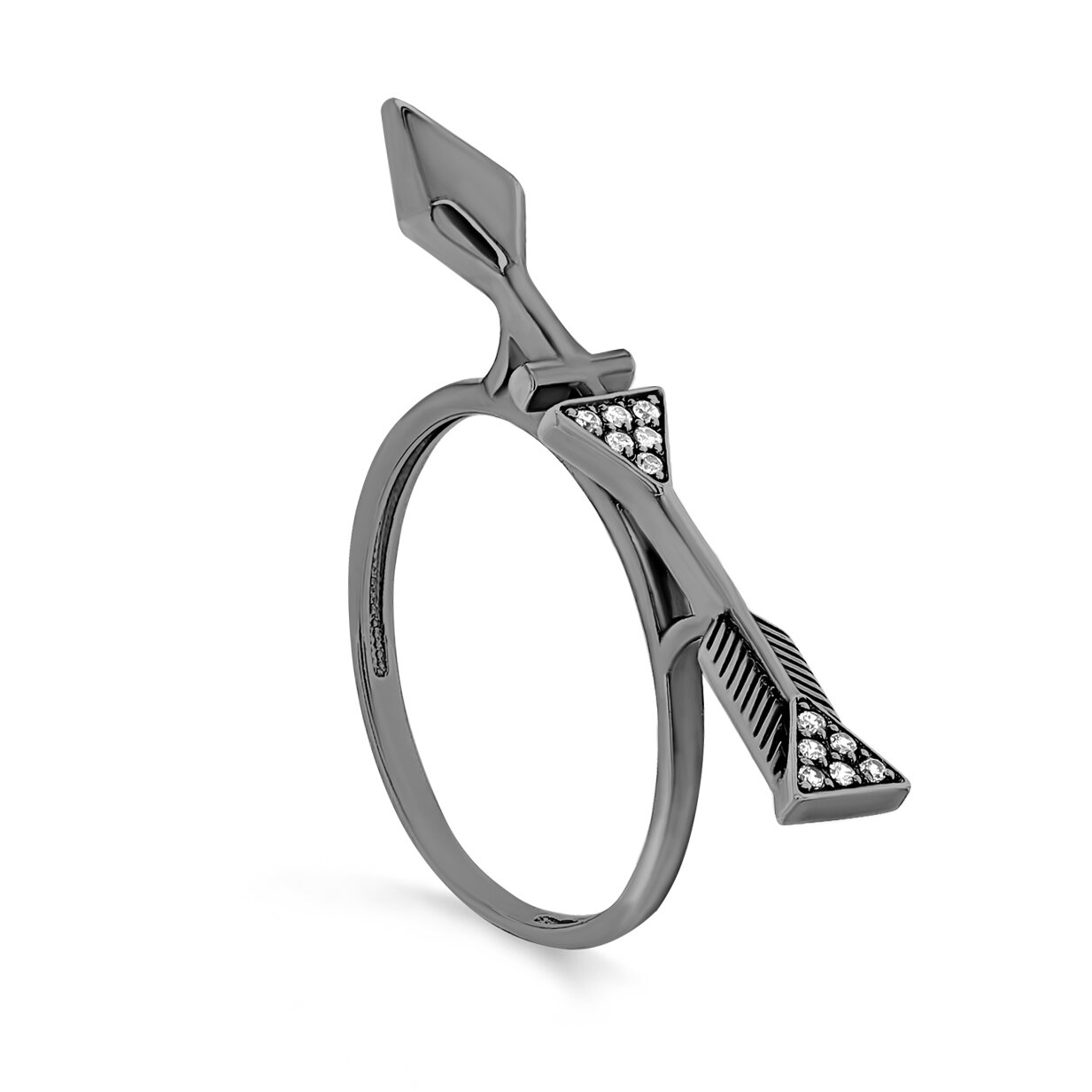 Кольцо, серебро, 925 проба, фианит