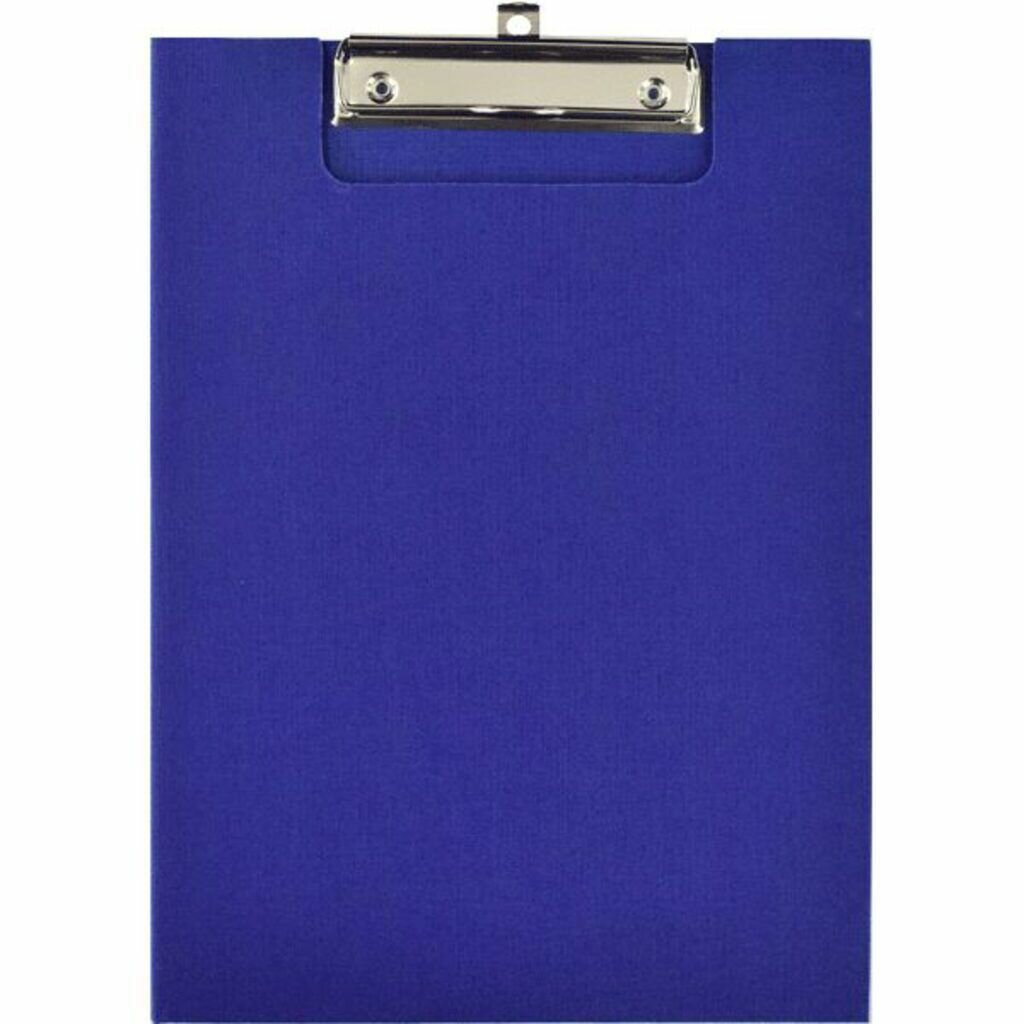 Папка-клипборд А4 синяя, ПВХ 150 мкм, с внутр. карманом